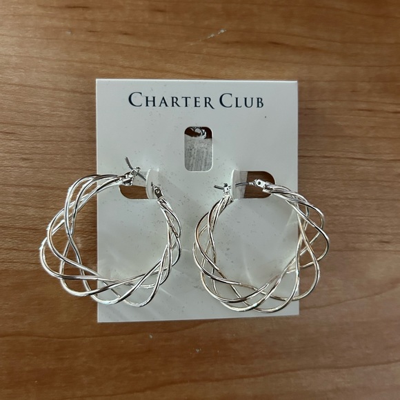 Charter Club | Jewelry | Charter Club Costume Earrings Silver | Poshmark
